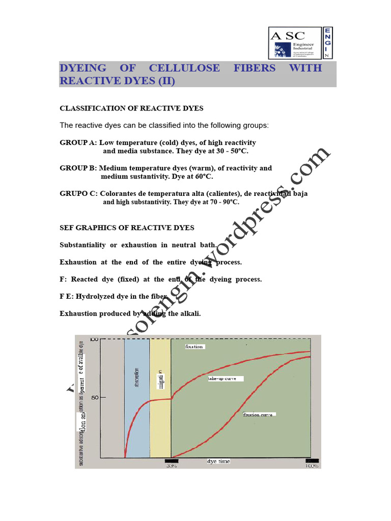Reactive Dyes for Cellulose Fibers Guide | PDF | Dye | Dyeing