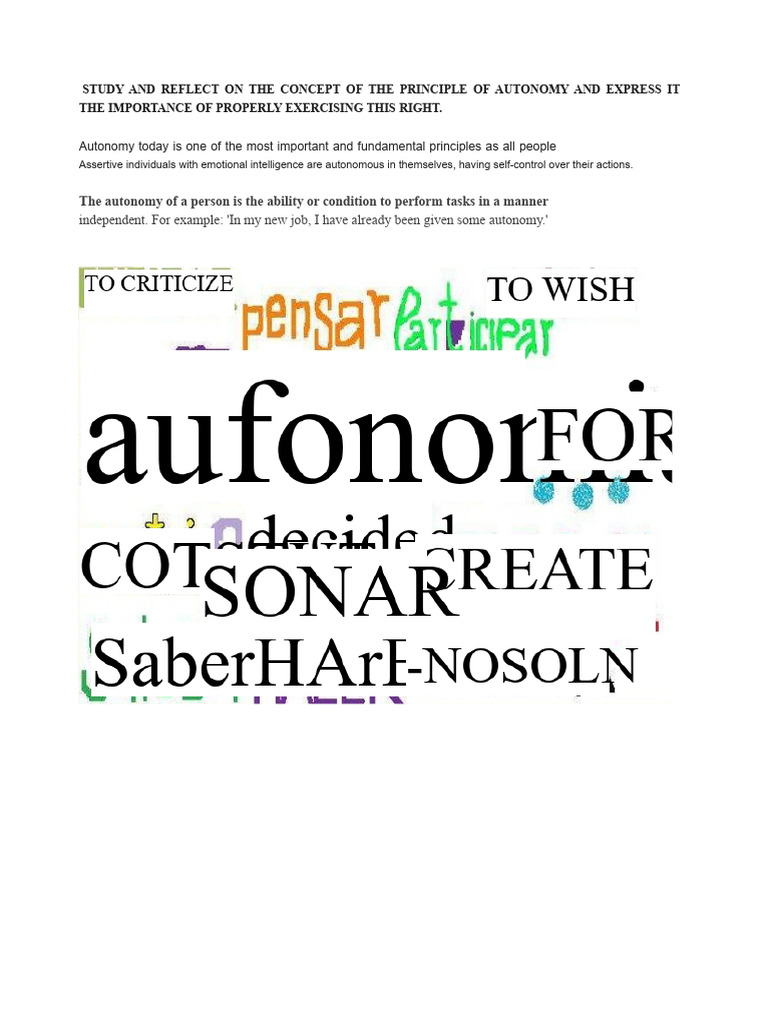 AUTONOMY and Libertinism Ethics 9 | PDF | Autonomy | Adolescence
