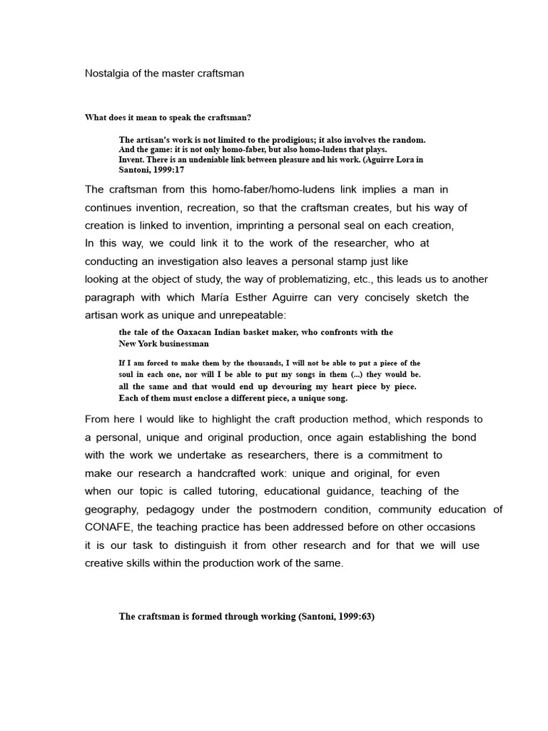 The Art of Craftsmanship and Research | PDF | Pedagogy | Liberal Arts ...