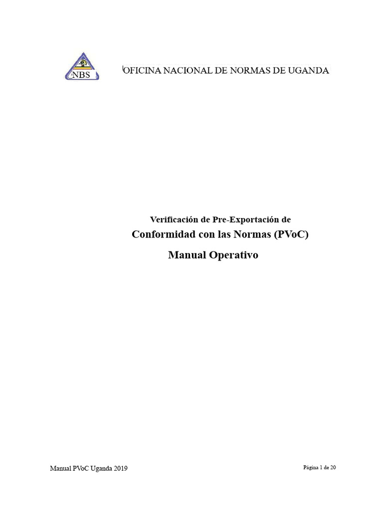 Manual PVoC 2019 | PDF | Calidad (comercial) | Laboratorios