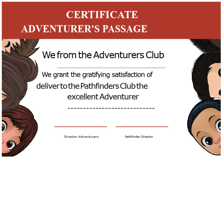 Explorer Passage Certificate | PDF
