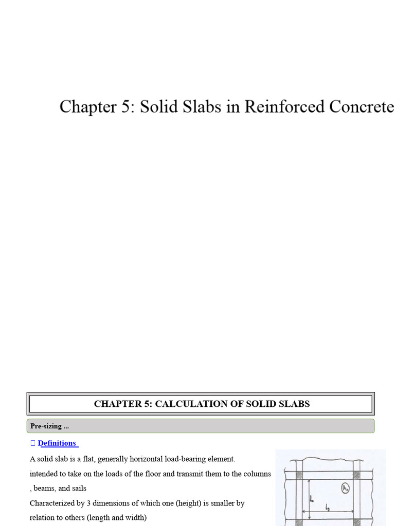 Chapter 5 - Solid Reinforced Concrete Slabs | PDF | Reinforced Concrete ...