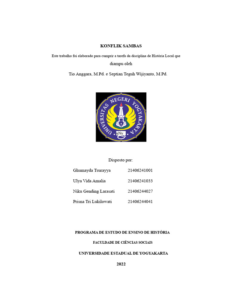 Causas e Consequências do Conflito Sambas | PDF | Malásia | Agricultura