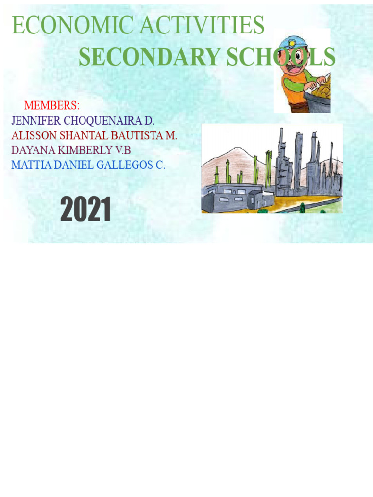 Secondary Economic Activities | PDF