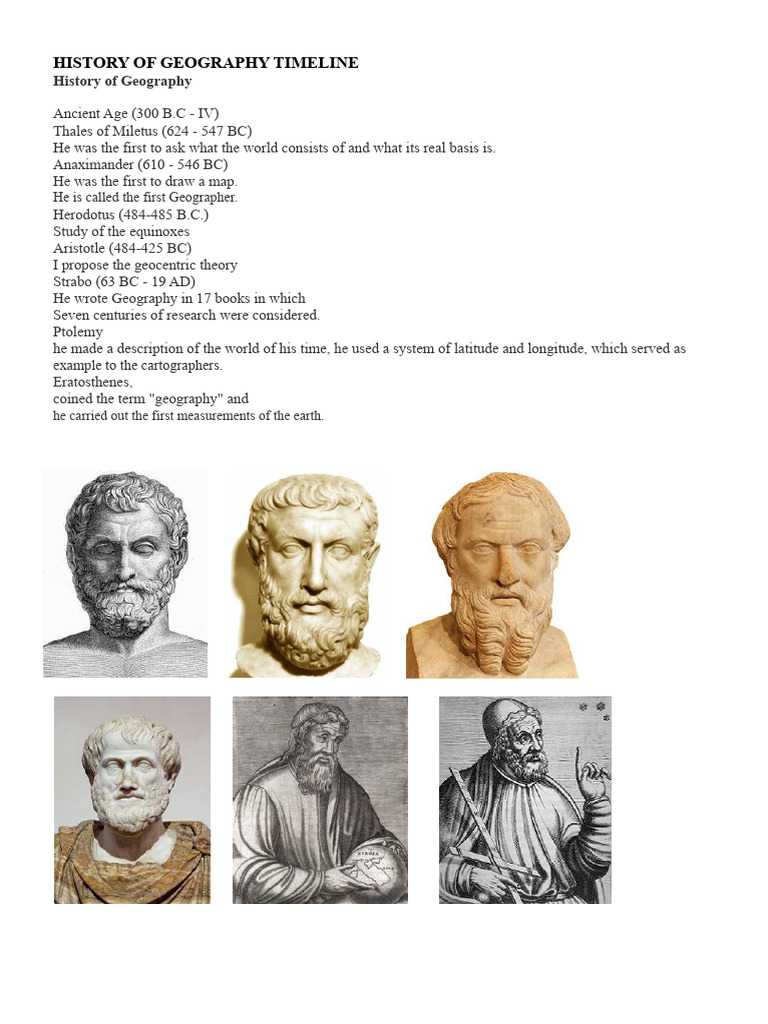 Timeline History of Geography | PDF | Geography | Natural Sciences