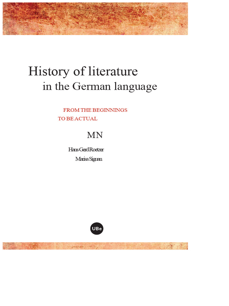 German Literature: A Historical Overview | PDF | Romanticism | Hell
