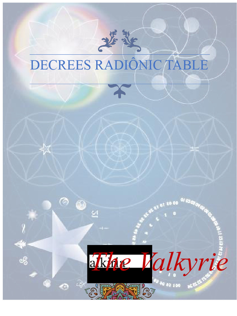 Decrees Radionics Table PDF | PDF | Love | Divinity