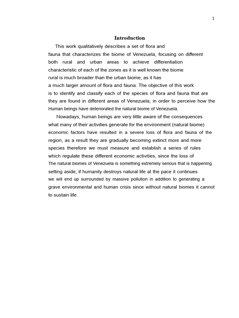 Flora, Fauna, and Biomes of Venezuela. | PDF | Pollination | Organisms