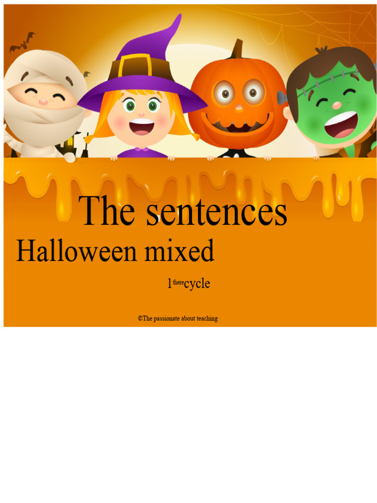 PDE - The Mixed Sentences Halloween | PDF | Halloween