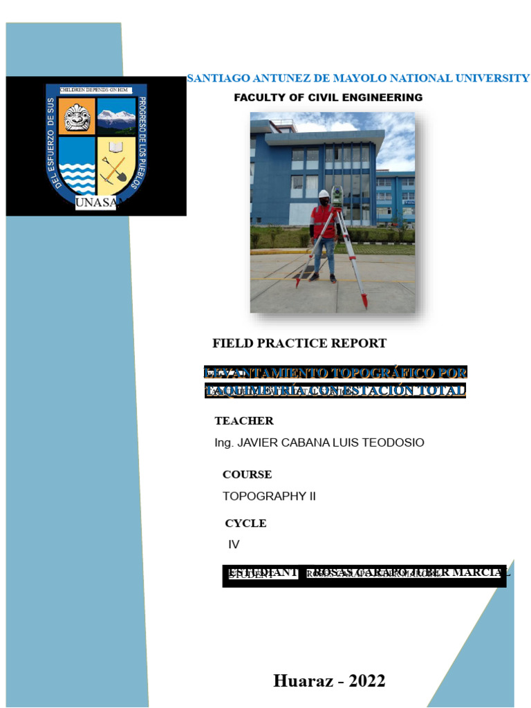 REPORT N°2 CONTOUR LINES UNASAM | PDF | Topography | Surveying
