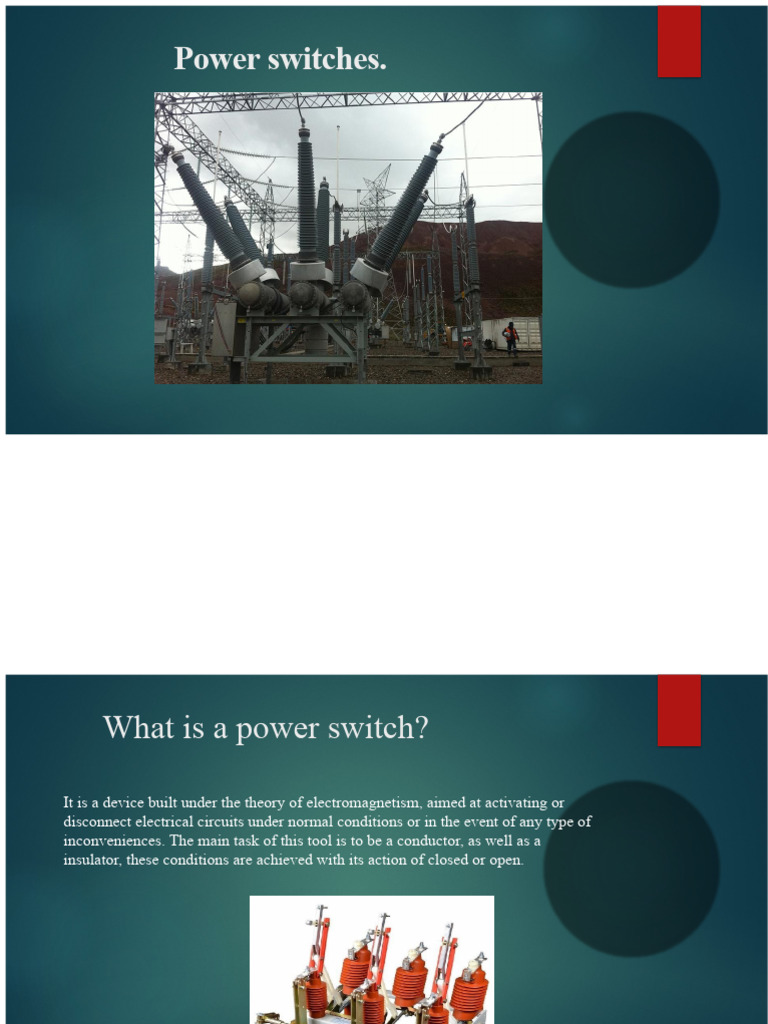 Understanding Power Switches and Types | PDF | Electric Arc | Switch