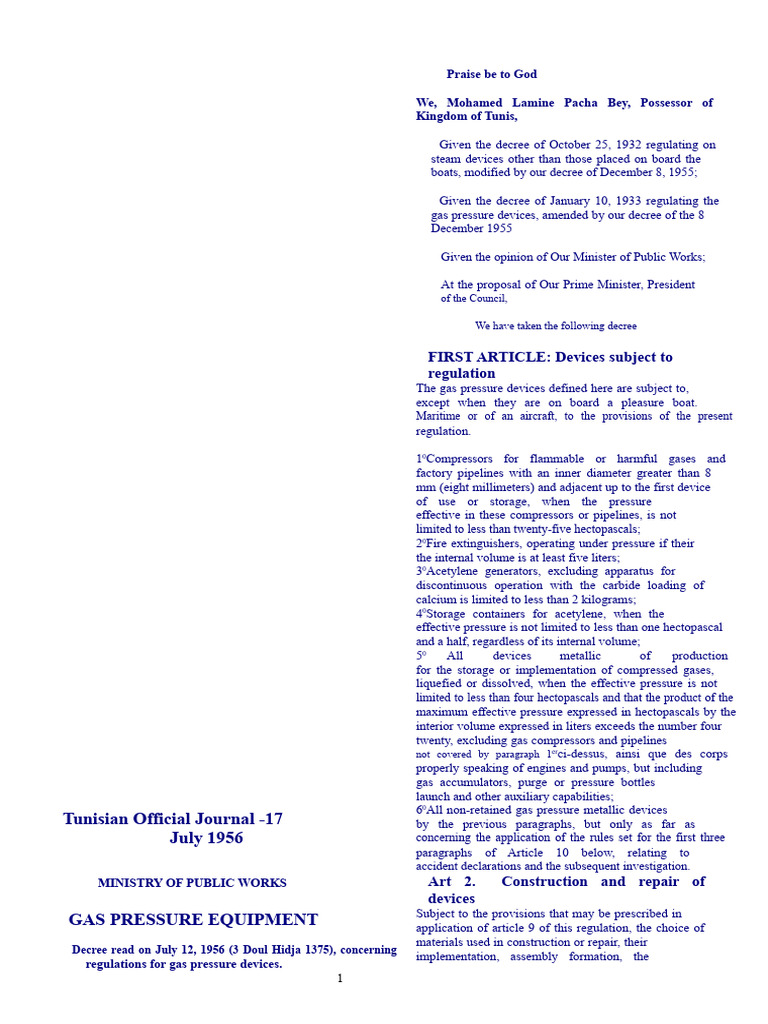 Decree read on July 12, 1956 | PDF | Gases | Decree