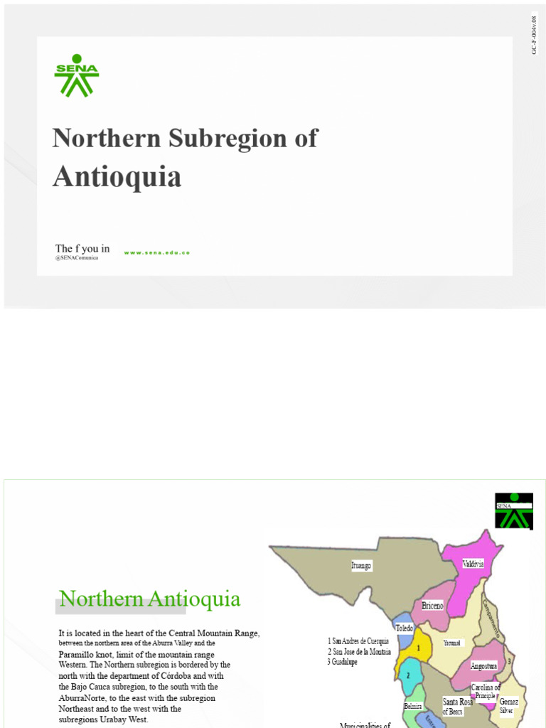 Northern Subregion of Antioquia | PDF | Economies | Agriculture