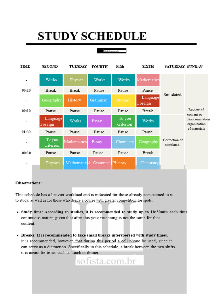 Study Schedule 3 | PDF | Simulation