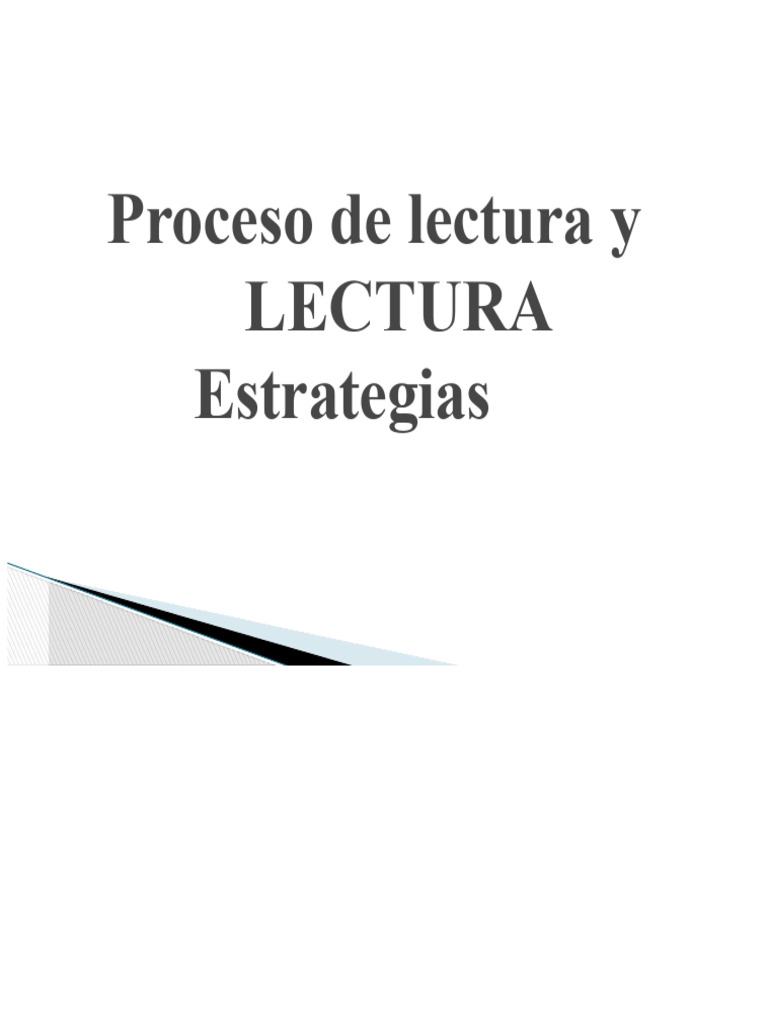 Proceso de lectura y estrategias de lectura | PDF | Metacognición ...
