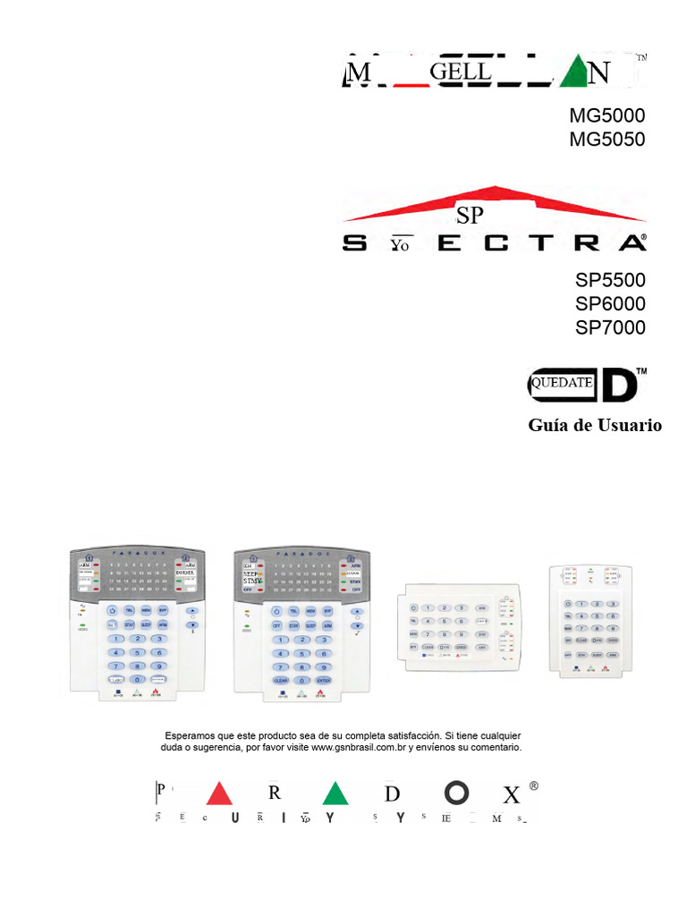 Manual Del Usuario - Alarma Magellan MG y Spectra SP Paradox | PDF ...