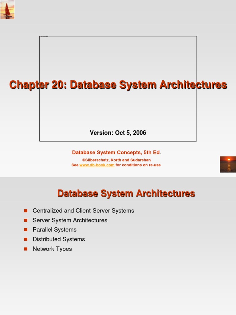 Ch20 Database System Architectures | PDF | Parallel Computing | Databases
