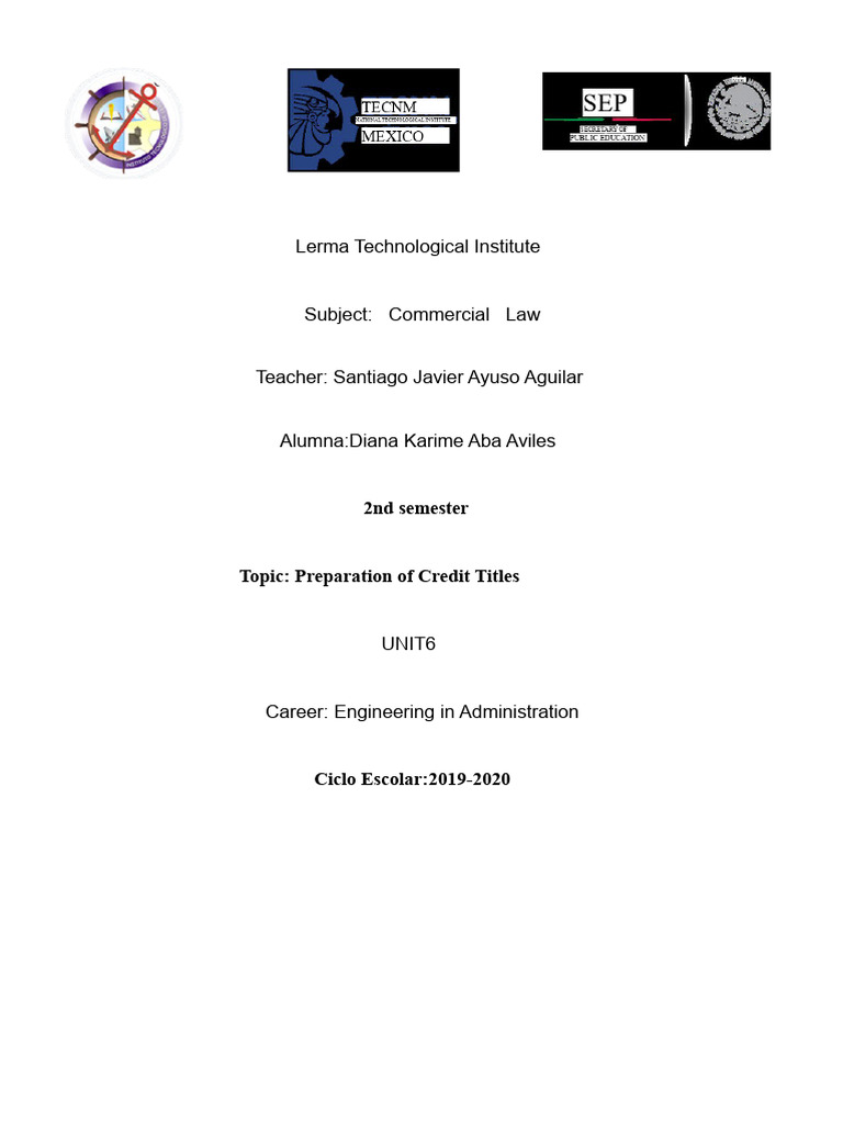 Preparation of Credit Titles | PDF | Negotiable Instrument | Promissory ...