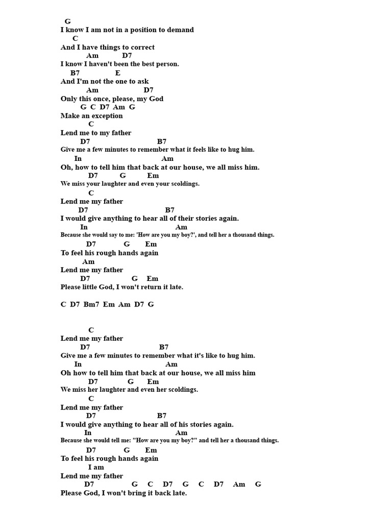 Lend me my father | PDF