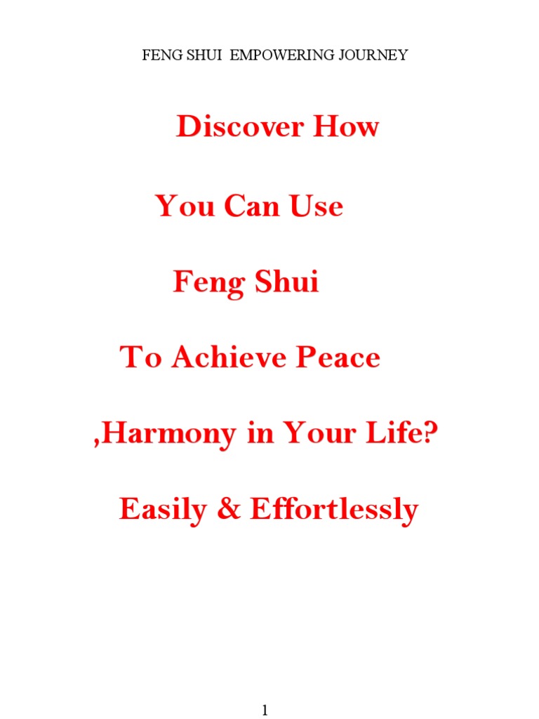 Feng Shui Good and Bad Directions | PDF | Feng Shui | Science