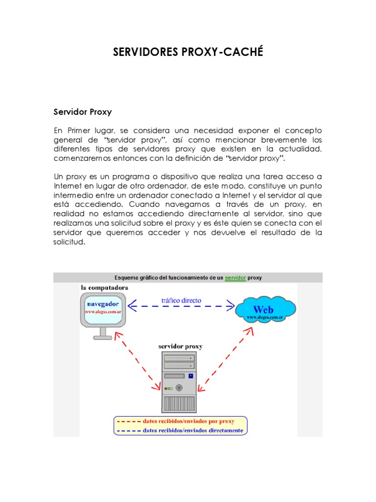 Servidores Proxy Cache | PDF | Servidor proxy | Servidor (Computación)