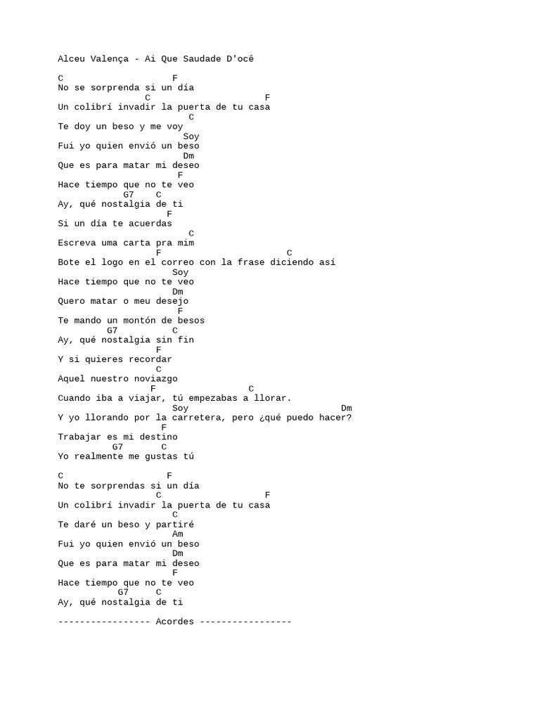 Ay, qué nostalgia de ti | PDF