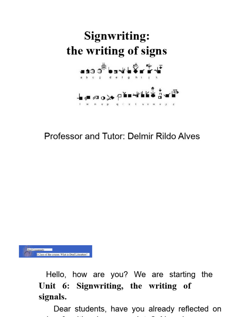 Sign Writing (PDF) | PDF | Human Communication | Linguistics