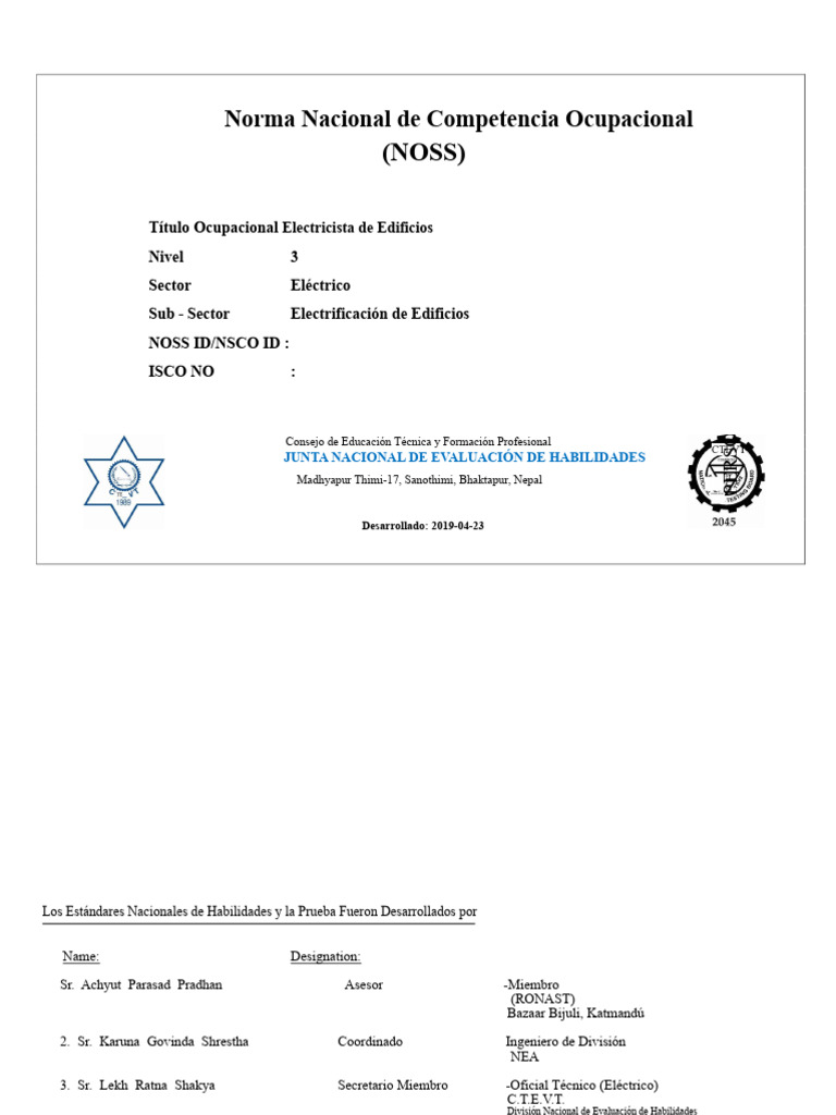 Electricista de Edificios L-3 NOSS | PDF | Red eléctrica | Conector ...