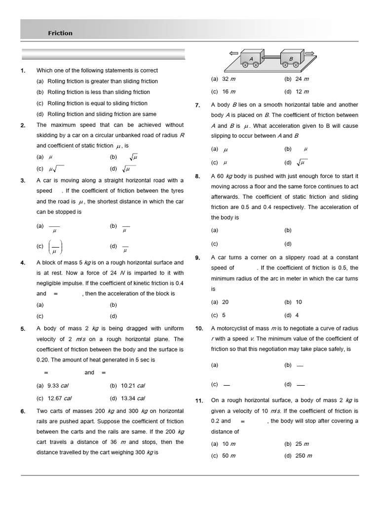 Understanding Kinetic Friction Concepts | PDF | Friction | Force