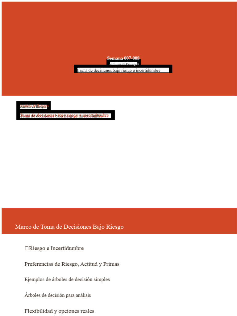 W7-8 Riesgo y Estrategia Bajo Incertidumbre_ppt | PDF | Toma de ...