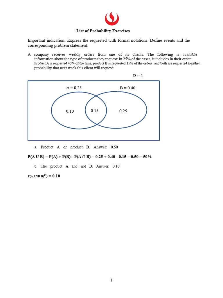 Probability Exercises | PDF