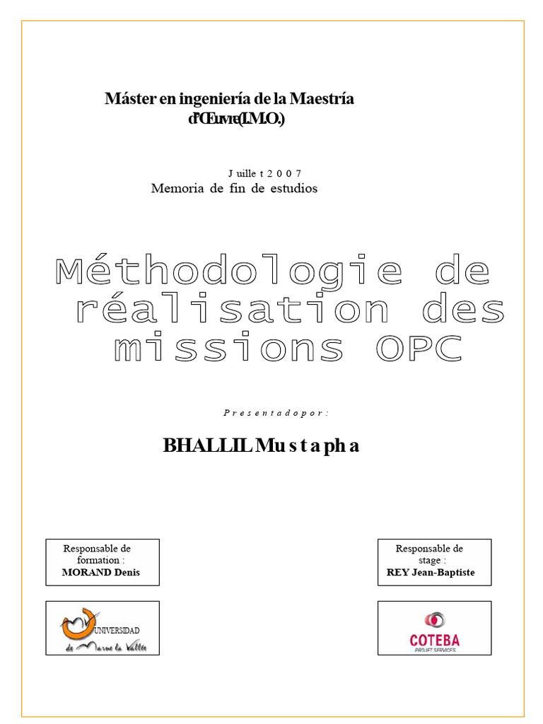 Metodología de Realización de las Misiones OPC | PDF | Calidad ...