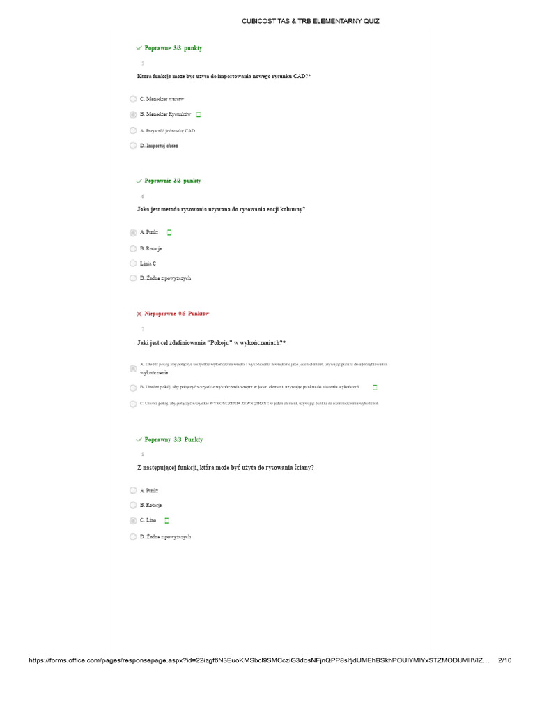 Cubicost Tas I TRB Elementarny Quiz - Odpowiedź | PDF