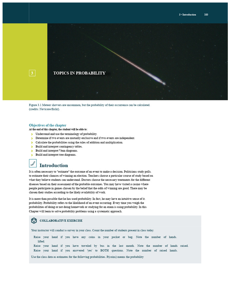 Statistics Chapter 03 Probability | PDF | Probability | Probability And ...