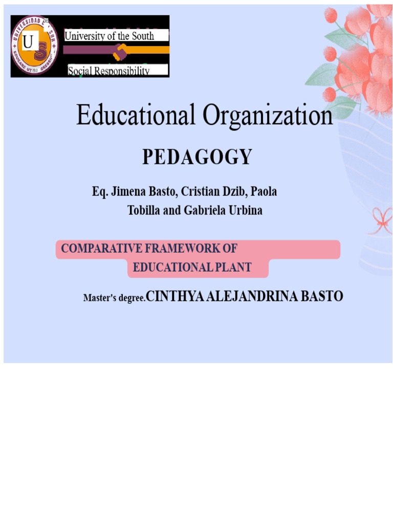 Comparative Chart of The Organization of The Educational Institution ...