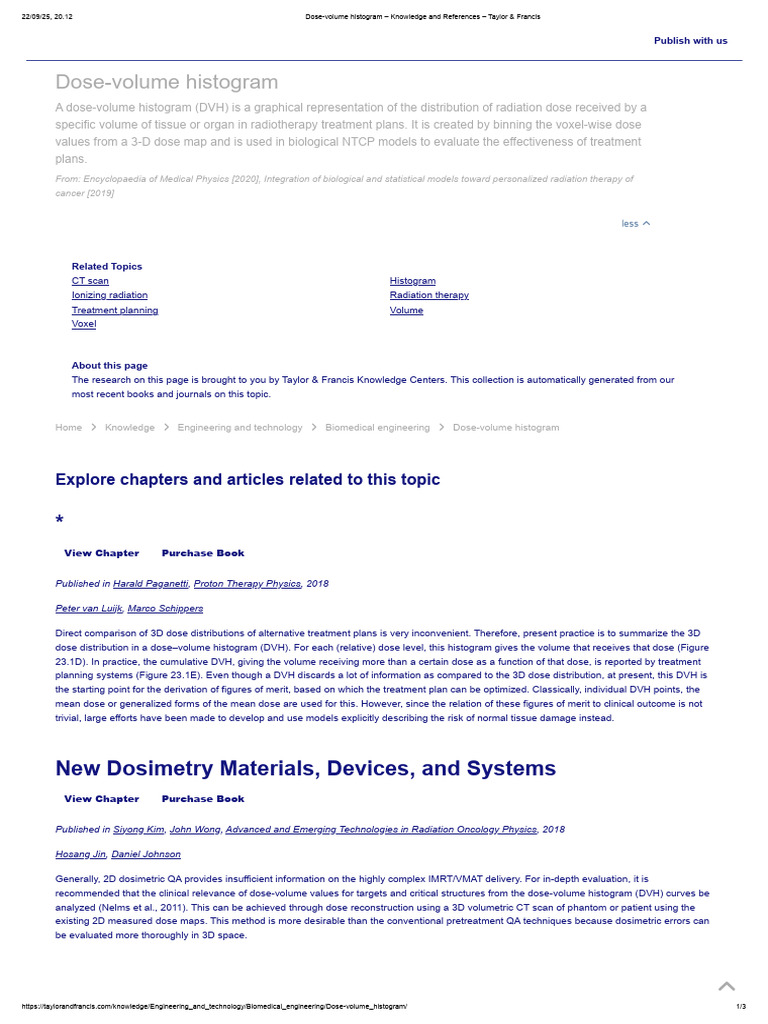 Dose-Volume Histogram – Knowledge and References – Taylor & Francis ...
