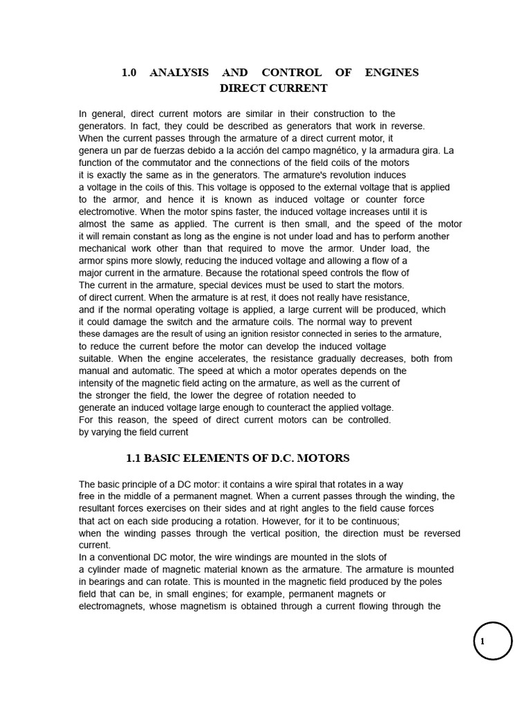 Understanding Direct Current Motors | PDF | Electric Motor | Electrical ...