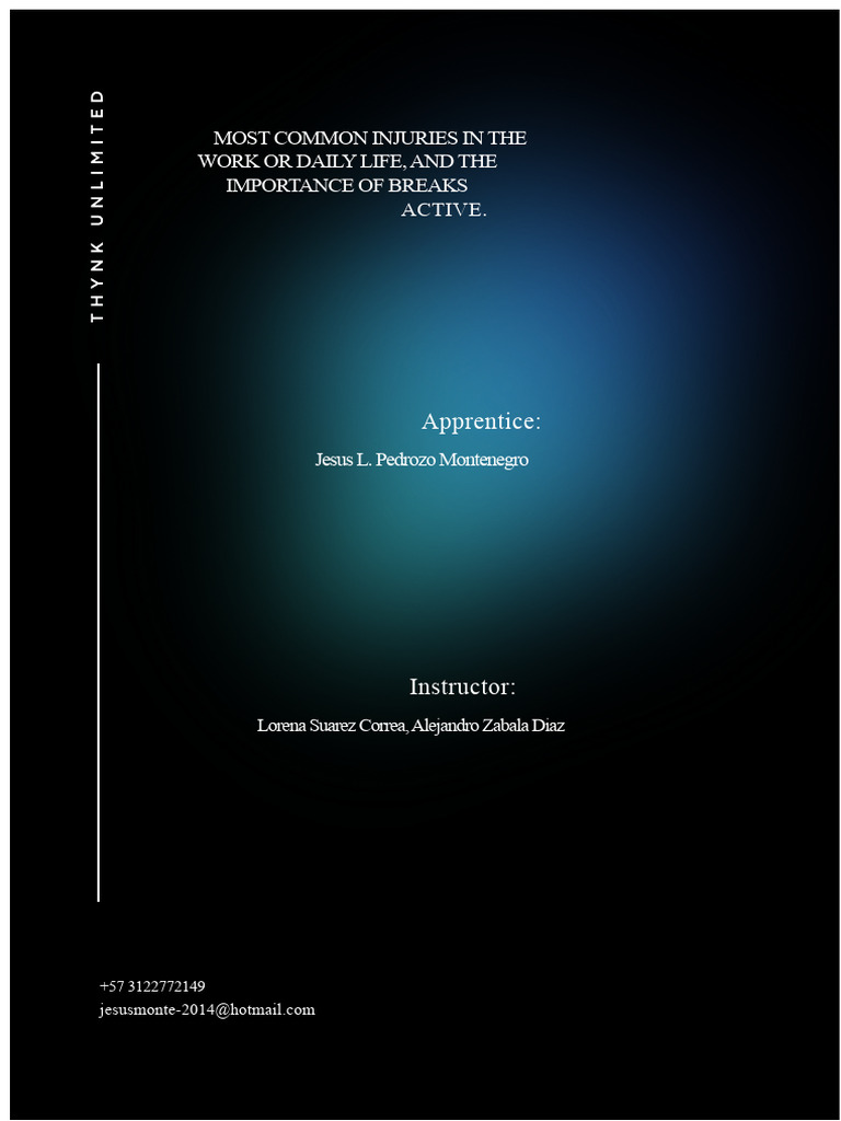 Brochure of Most Common Injuries in The Workplace or Daily Life - GA6 ...