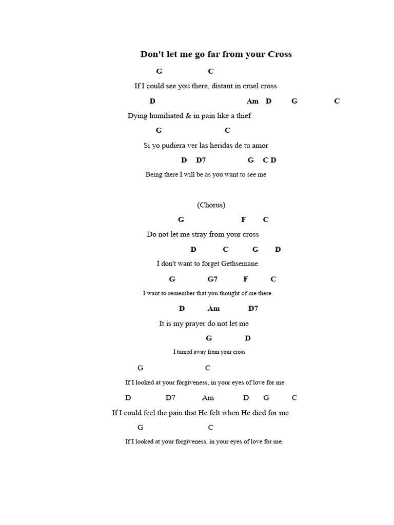 Do Not Let Me Go Far From Your Cross, Imec | PDF