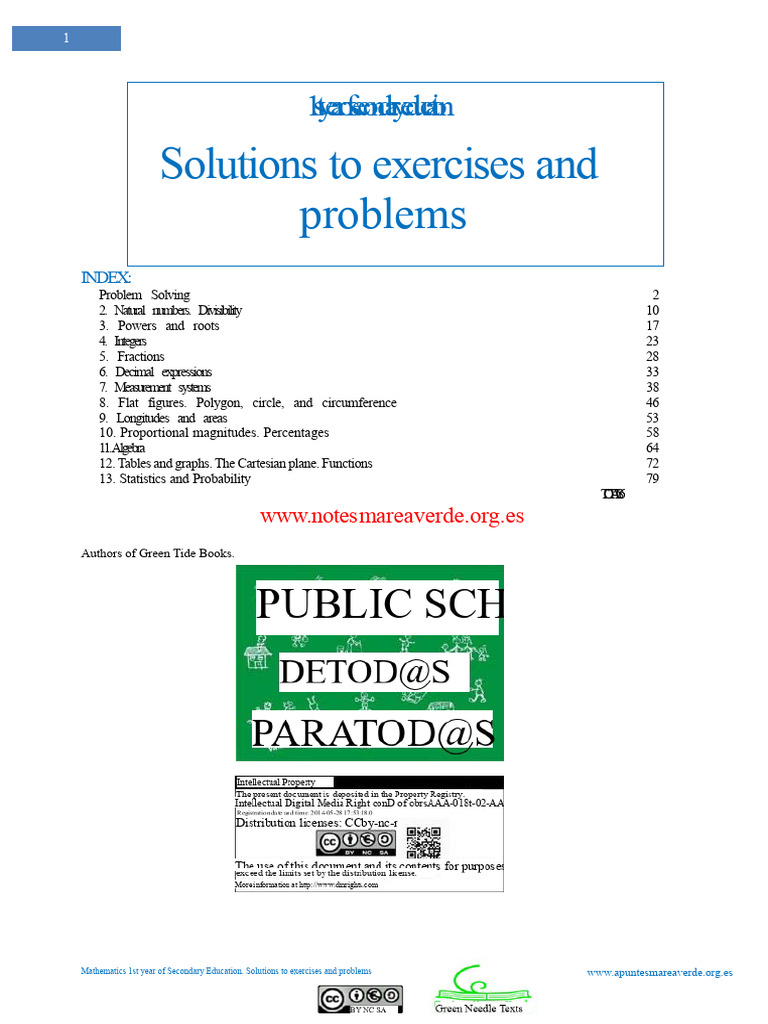 1st ESO Solutions | PDF | Area | Mathematics