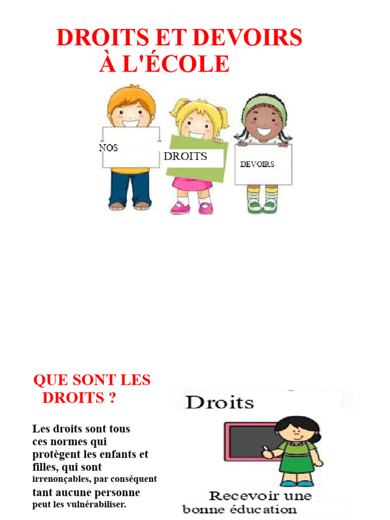Droits et Devoirs à l'École | PDF