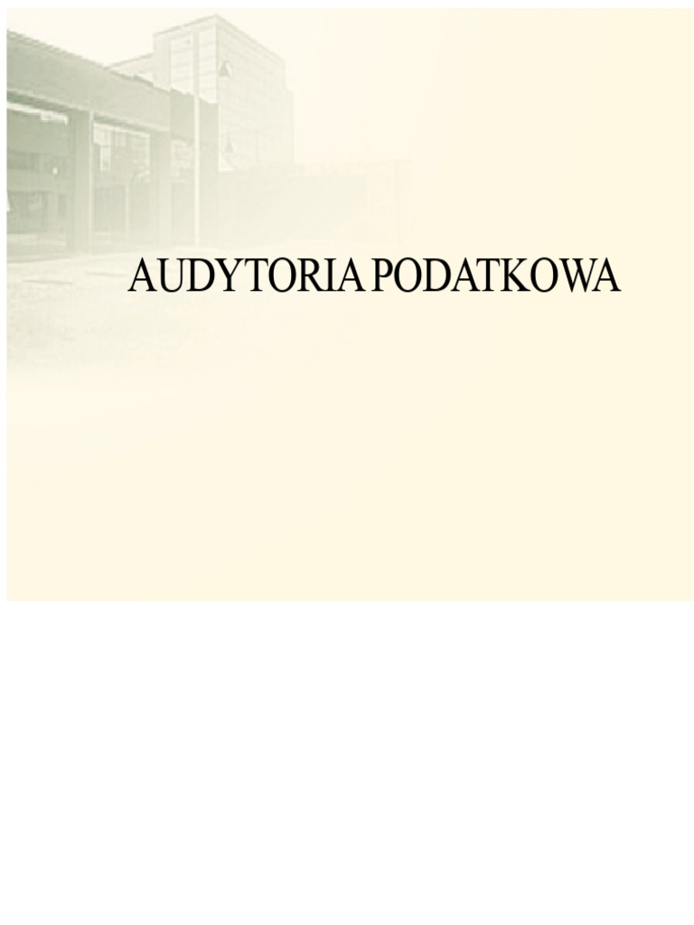 254863748-AUDYT-PODATKOWY.ppt | PDF