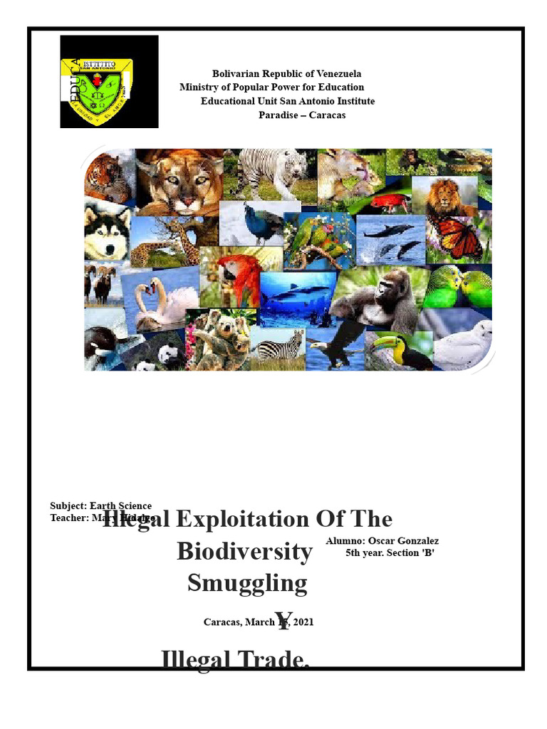 SUMMATIVE ACTIVITY Illegal Exploitation of Biodiversity | PDF ...