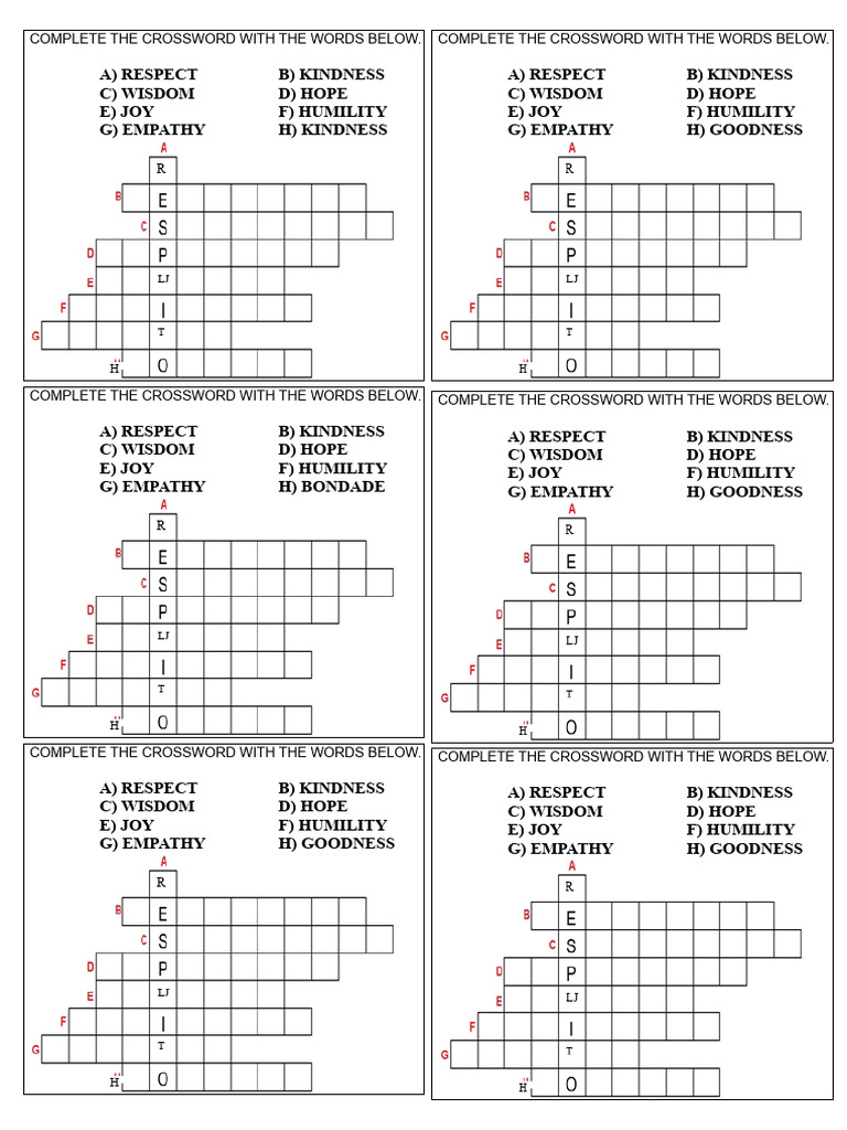 crossword respect | PDF
