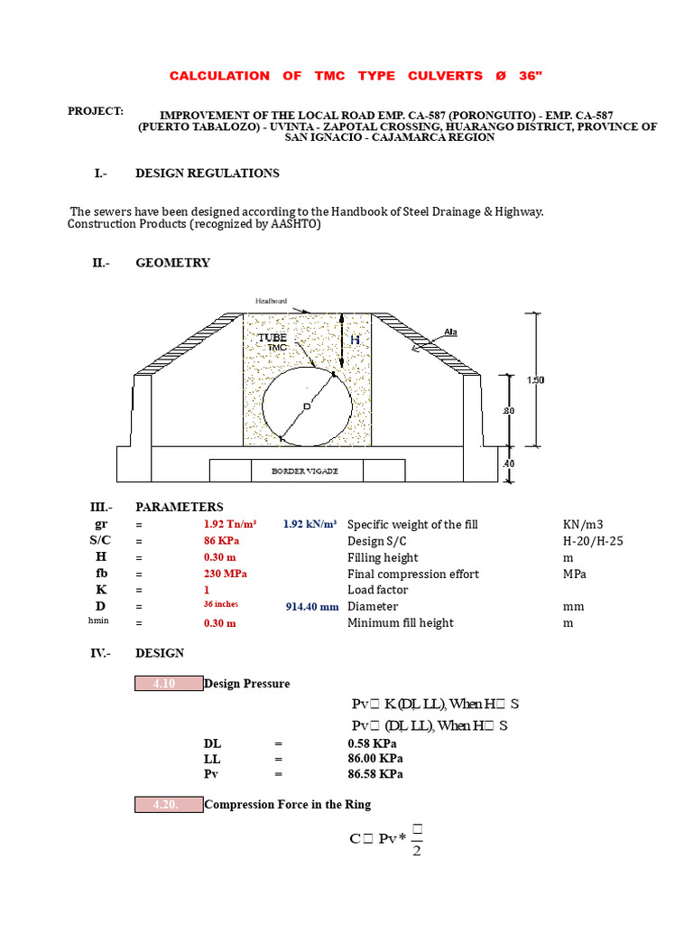 Calculation Memory Alc - Tms 36 | PDF | Pascal (Unit) | Physical Sciences