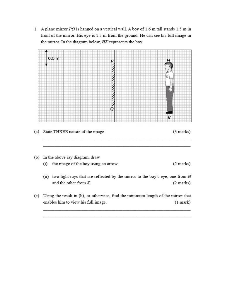 Plane Mirror Reflection and Images | PDF