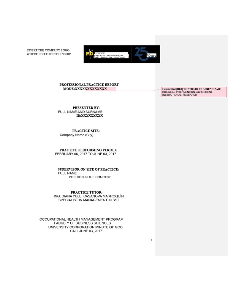 Professional Practice Report Model (2) | PDF | Knowledge | Deductive ...