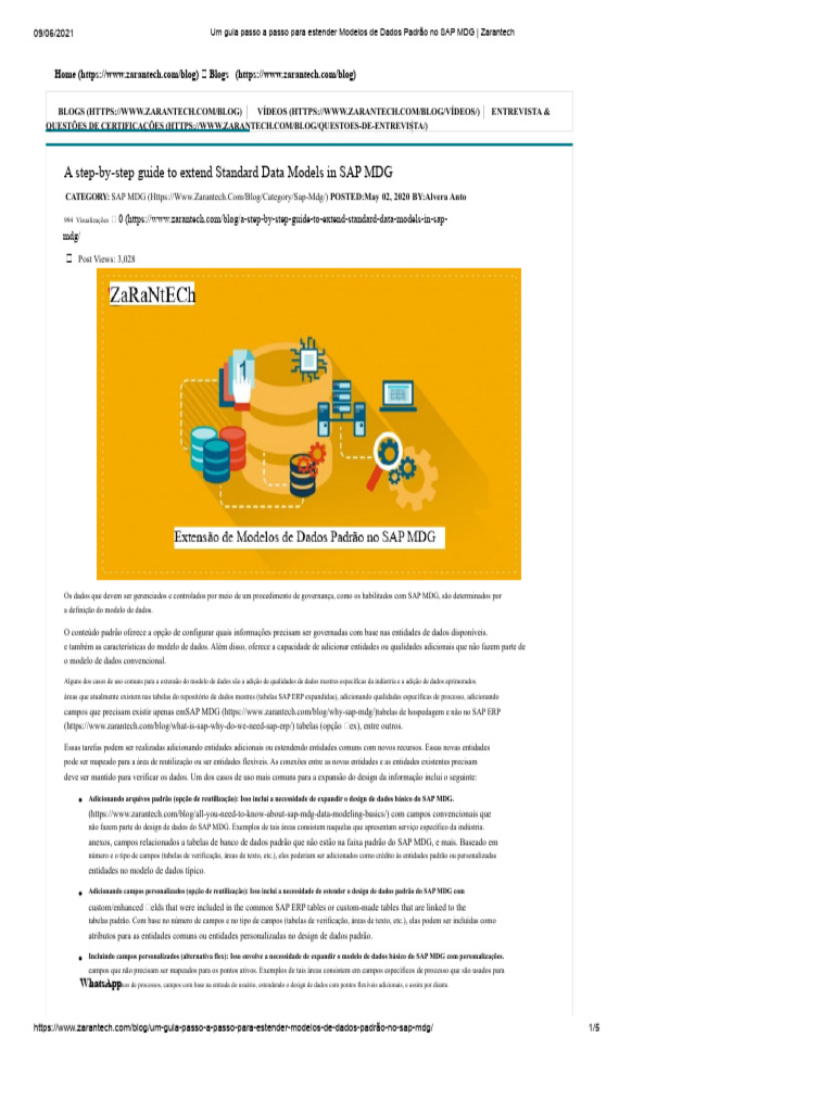 Um Guia Passo a Passo para Estender Modelos de Dados Padrões no SAP MDG ...
