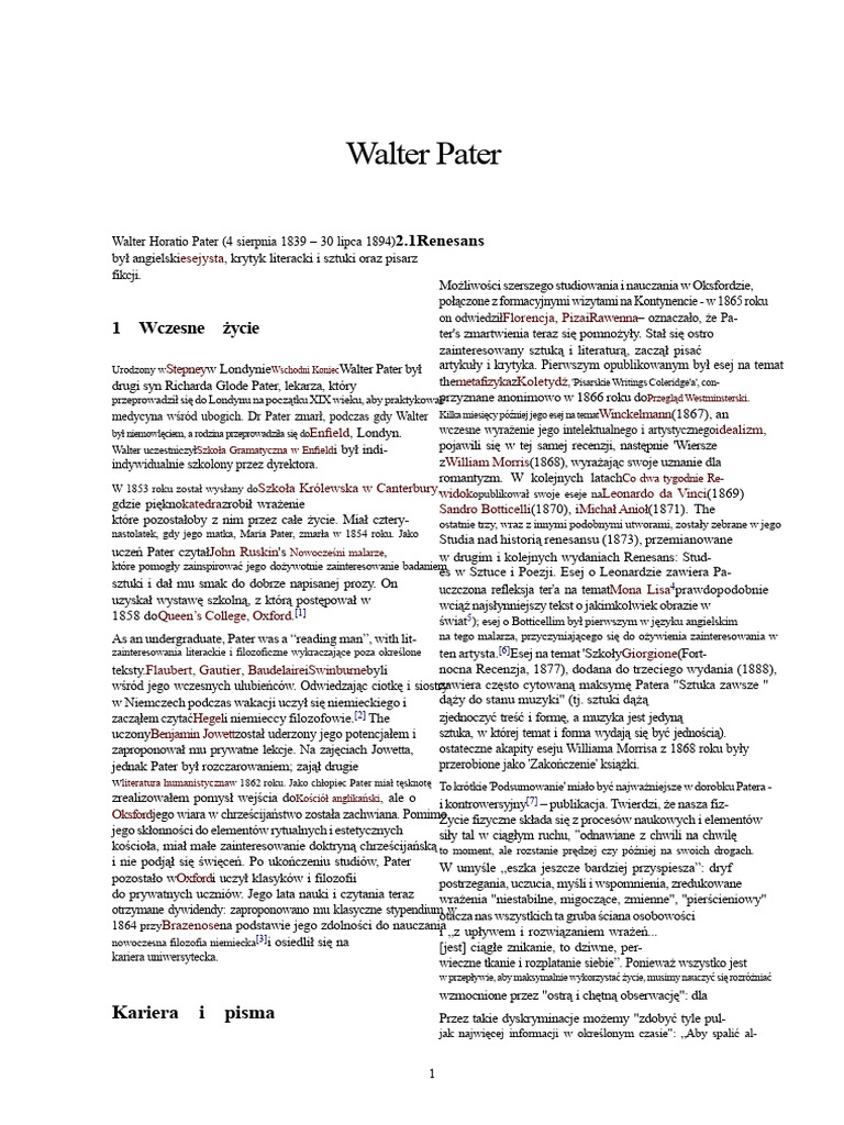Walter Pater | PDF