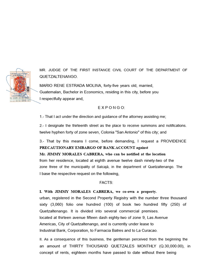 PRECAUTIONARY MEASURE OF BANK ACCOUNT ATTACHMENT | PDF | Justice ...